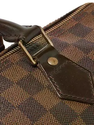 LOUIS VUITTON Damier Ebène Speedy 35 Tote Bag - Brown