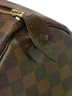 LOUIS VUITTON Damier Ebène Speedy 35 Tote Bag - Brown