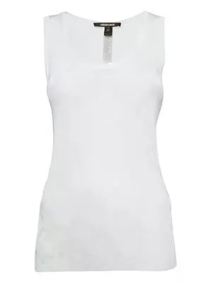 Roberto Cavalli Jersey Tank With Lace Trim