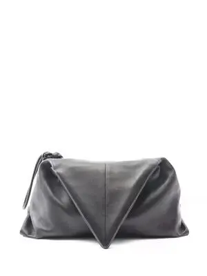 Bottega Veneta 2010s Trine Triangle-flap Clutch Bag