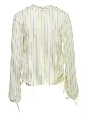 Marni 2024 Striped Tie-neck Blouse