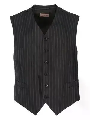 ROMEO GIGLI 1990s Pinstripe Single-breasted Waistcoat