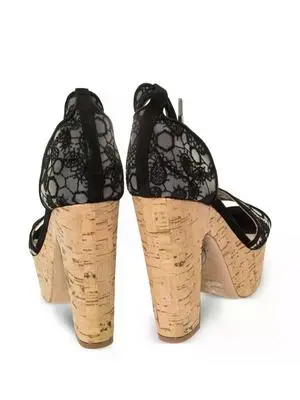 NICHOLAS KIRKWOOD 135mm Maya Lace-embellished Platform Sandals