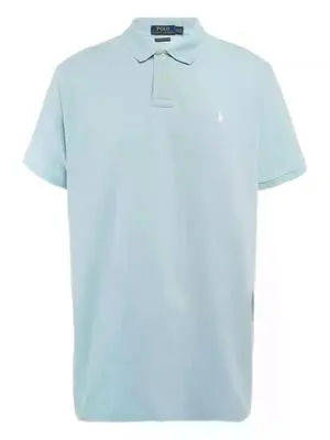Polo Ralph Lauren Embroidered Polo Pony Motif Polo Shirt - Blue