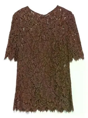 Dolce & Gabbana 2000s Floral-lace Blouse