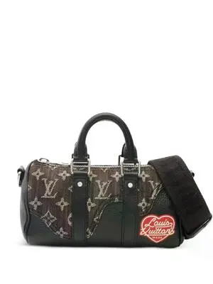 LOUIS VUITTON Keepall Xs Monogram Denim Handbag - Black