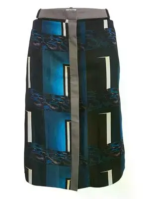 Kenzo Printed Midi Skirt - Blue
