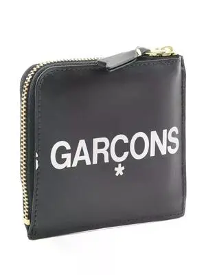 Comme Des Garçons 2020s Logo Leather Coin Wallet - Black