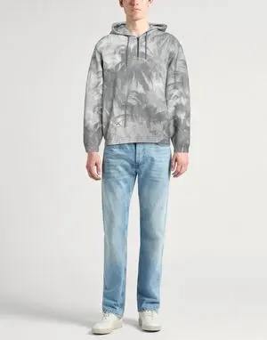 Emporio Armani Hooded Sweatshirt With Hawaiian Print