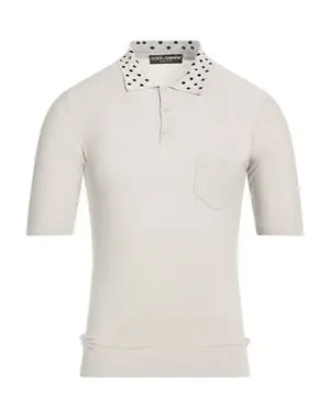 Dolce & Gabbana Polo Shirt In Light Silk - Grey