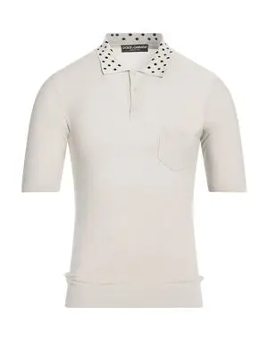 Dolce & Gabbana Polo Shirt In Light Silk - Grey