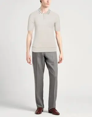 Dolce & Gabbana Polo Shirt In Light Silk - Light Grey