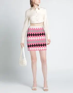 I BLUES Geometric Print Knit Mini Skirt