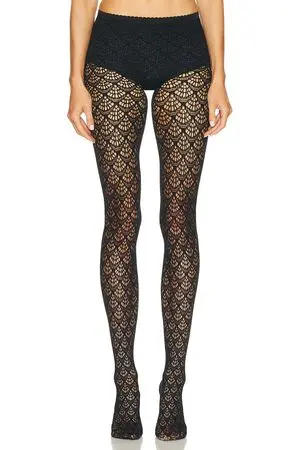Wolford Mermaid Net Tights - Black