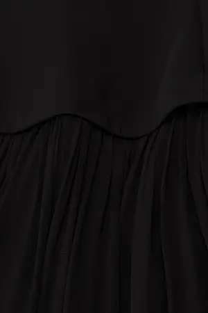 EAVES Pardes Pleated Dress - Black