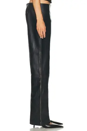 ST. AGNI Brushed Leather Pant
