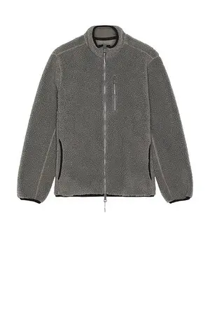 Beyond Yoga Boucle Fleece Zip Jacket - Shadow Grey