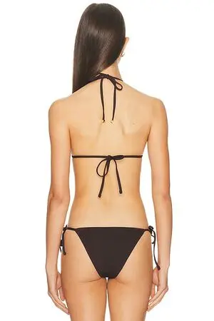 Eterne Isla Halterneck Bikini Top - Espresso