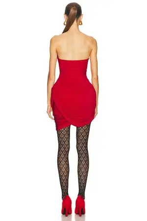 Magda Butrym Strapless Mini Dress - Red