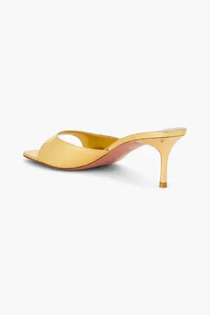 Amina Muaddi Jeanne Mirrored-leather Mules