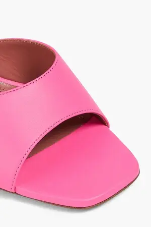Amina Muaddi Lupita Leather Mules