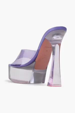 Amina Muaddi Dalida Pvc Platform Mules