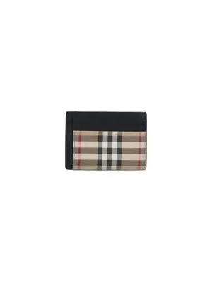 Burberry Check" Card Holder - Beige