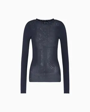 Giorgio Armani Textured Viscose-blend Jumper