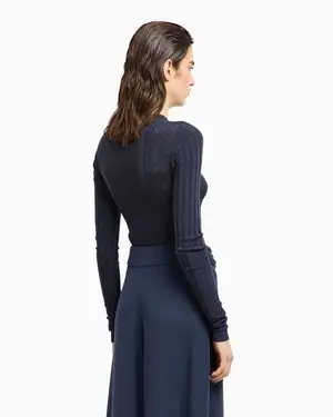 Giorgio Armani Textured Viscose-blend Jumper