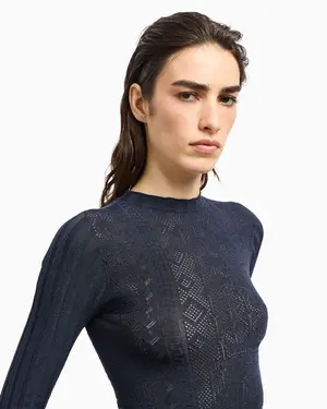 Giorgio Armani Textured Viscose-blend Jumper
