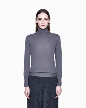 Giorgio Armani Neve Cashmere Mock-neck Jumper - Grey