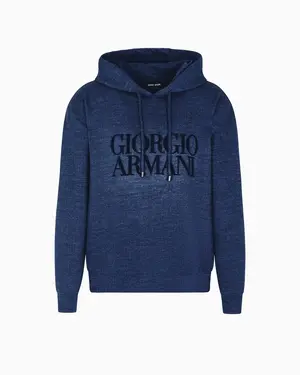 Giorgio Armani Embroidered Sweatshirts Hoodies For Men