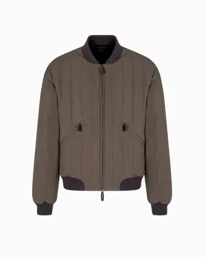 Giorgio Armani Virgin Wool And Viscose Canvas Blouson