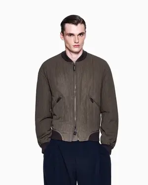 Giorgio Armani Virgin Wool And Viscose Canvas Blouson
