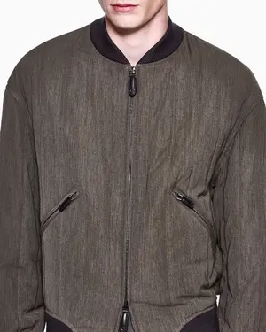 Giorgio Armani Virgin Wool And Viscose Canvas Blouson