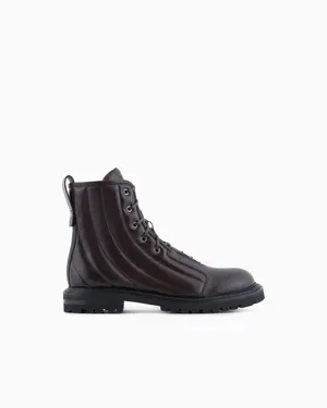 Giorgio Armani Nappa Calfskin Combat Boots