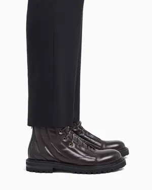 Giorgio Armani Nappa Calfskin Combat Boots