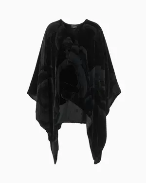 Giorgio Armani Laser-cut Velvet Cape