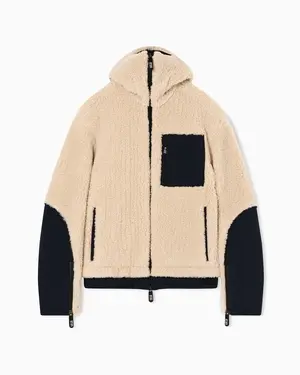Giorgio Armani Neve Cashmere And Silk Hooded Pea Coat - Beige