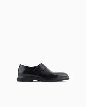 Giorgio Armani Calfskin Monk Straps - Black