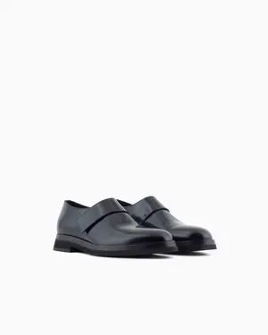 Giorgio Armani Calfskin Monk Straps - Black