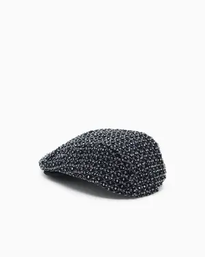 Giorgio Armani Embroidered Wool Flat Cap