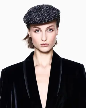 Giorgio Armani Embroidered Wool Flat Cap