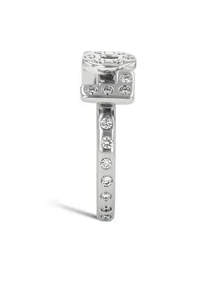 PRAGNELL 18kt White Gold Love Diamond And Ruby Ring