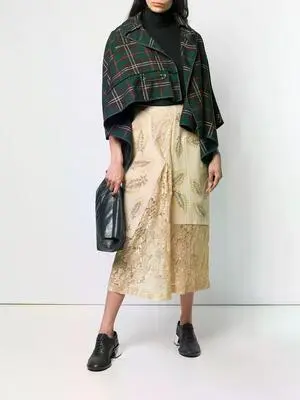 Comme Des Garçons 1997 Lace Panel Midi Skirt