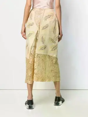 Comme Des Garçons 1997 Lace Panel Midi Skirt