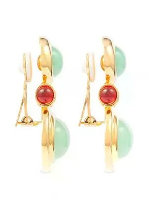 ELIZABETH TAYLOR 1990s Cabochon Earrings