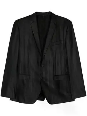 Dolce & Gabbana 2000s Pinstriped Single-breasted Jacket - Grey