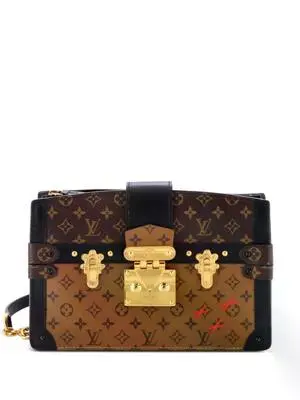 LOUIS VUITTON Trunk Reverse Monogram Canvas Clutch - Black