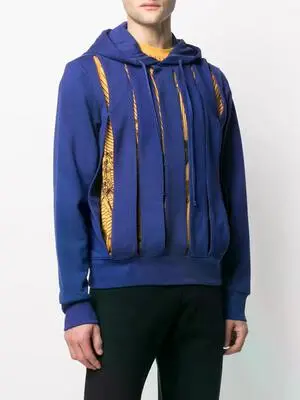 WALTER VAN BEIRENDONCK Slit Drawstring Hoodie